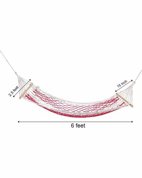 Buy Hammock Swing Red and White in Pakistan | Laptab