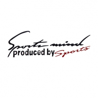 Sports Mind Logo SPORTS MIND Logo Car Stickers White Red | WISHHUB